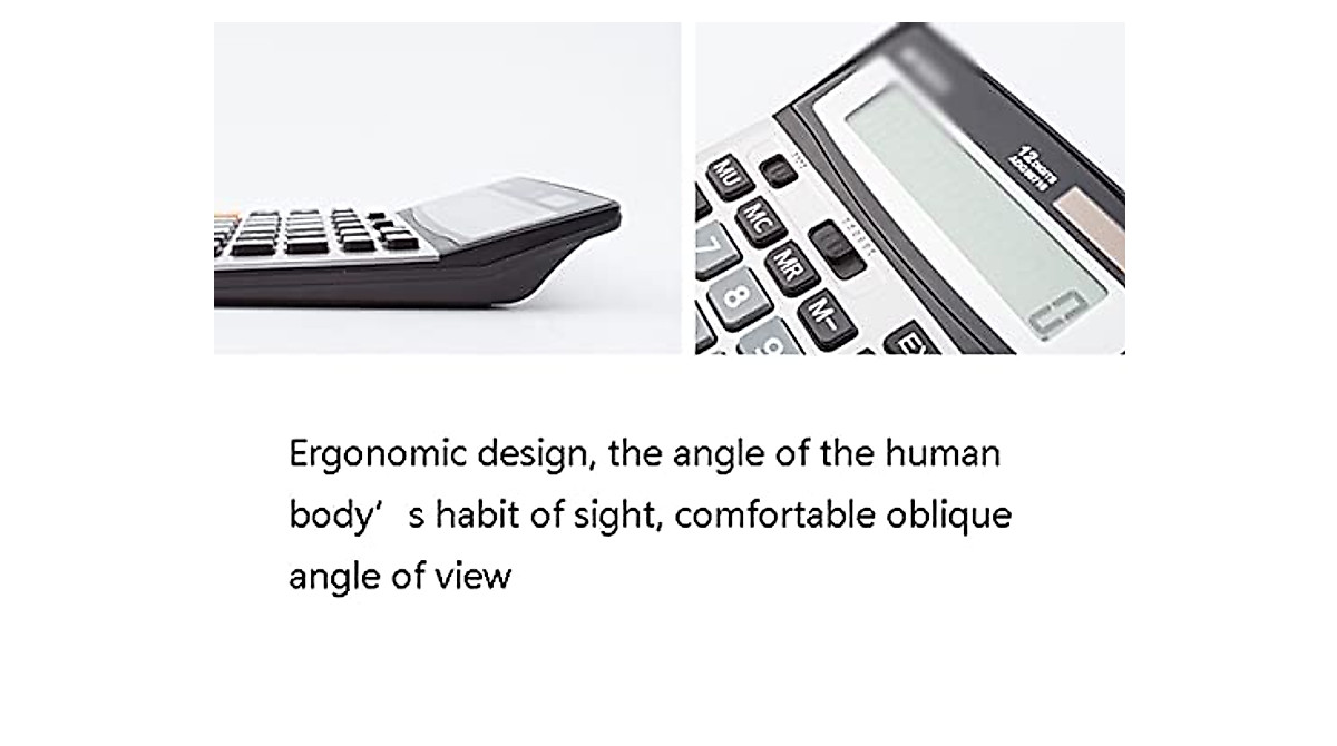 Dual Power 12-Digit Large-Screen Calculator for Students & Finance