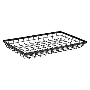 G.E.T. WB-1812-MG 17.75" x 11.25" Rectangular Wire Basket, 2" Tall, Metal