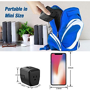 2000Watts Travel Adapter and Converter Combo Step Down Voltage 220V to 110V for Hair Dryer Laptop Cell Phone Travel Adapter Converter for US to UK Europe AU Over 150 Countries