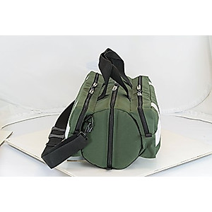 Iron Duck Oxygen Bag with Two Full Length Exterior Pockets for Class D or Jumbo D Oxygen Tank, Regulator and Related Delivery Supplies, Nylon, Black...Made in The USA!