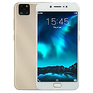 Bewinner 5.5 Inch Unlocked HD Screen Unlocked Smartphone, 4GB RAM 64GB ROM, Dual SIM Card 4G Mobile Phone, Octa Core,Bluetooth, WiFi, GPS Cellphone for Android 10.0 Gold