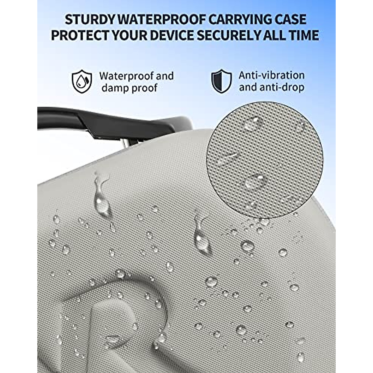 DEVASO Hard Carrying Case for Meta Quest 3S, Quest 3, Vision Pro, Large Capacity Travel Case for Oculus Quest 3S VR Headset and Other Accessories, Suitable for Travel and Home Storage