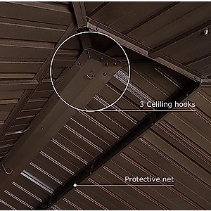 PURPLE LEAF 12' X 20' Hardtop Gazebo Pavilion for Outdoor with Netting and Curtains Deck Backyard Heavy Duty Sunshade Large Metal Patio Permanent Canopy