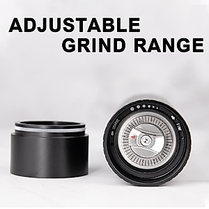 Pepper Grinder, Homnoble Professional Grade Pepper Grinder, Heavy Duty Pepper Mill, Refillable Aluminum Manual Pepper Mill with Adjustable Coarseness and Stainless Steel Blade