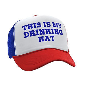 Guacamole This is My Drinking HAT - Drunk Party Beer - Adult Trucker Cap Hat, RWB