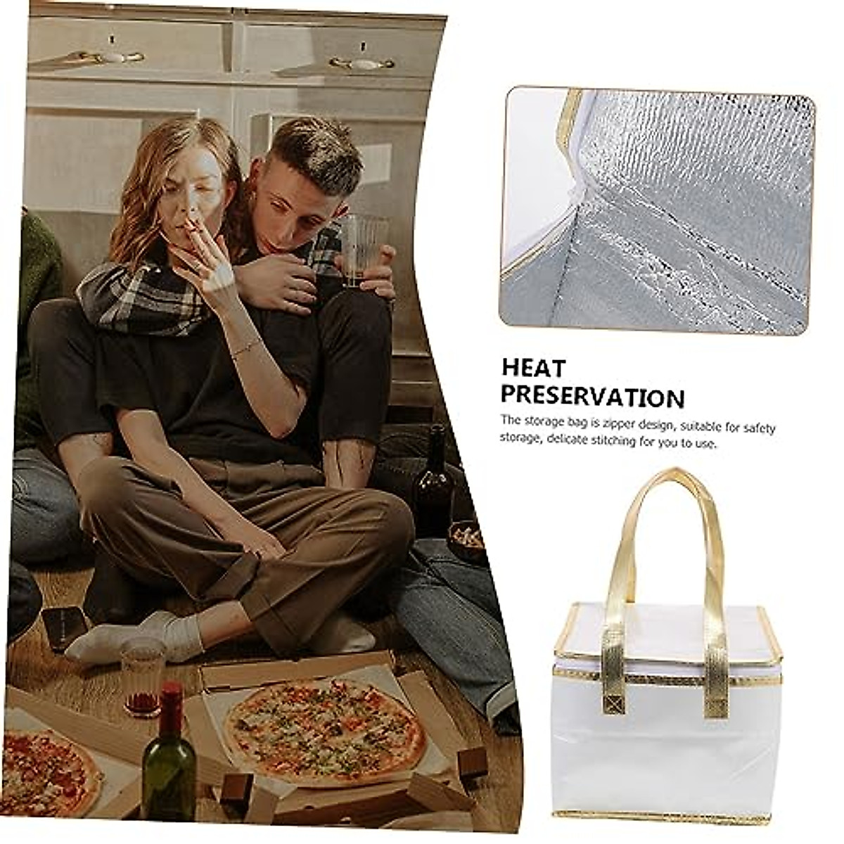 ULTECHNOVO Insulated Bag food warmer insulated for food delivery insulated delivery catering for food deliveries cake delivery insulated food delivery aluminum Fresh cooler Cake Delivery Bag