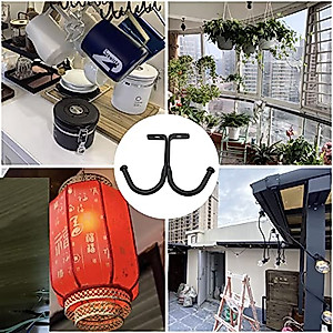 ITROLLE 8PCS Double Prong Ceiling Hook with Screws, Under Shelf Coat Hooks Bathroom Towel Bedroom Robe Hook for Closet Top Bathroom Kitchen Cabinet Garage Baseball Cap, Coat, Clothes and Jewelry