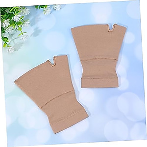 SOESFOUFU 2 Pairs Thermal Gloves Compression Gloves Compression Wrist Sleeves Trigger Thumb Brace Tennis Hand Brace Compression Gloves Brace Wristband Bracket Sports Splint Miss