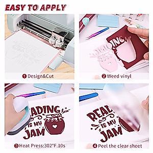 V C VACREER Maroon Heat Transfer Vinyl,HTV Vinyl Rolls Iron on Vinyl for Tshirts Heat Press Easy to Cut and Weed Smooth 12"x5ft