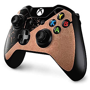 Skinit Decal Gaming Skin Compatible with Xbox One Controller - Originally Designed Black and Rose Gold Marble Split Design
