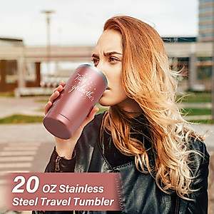 LiqCool Godmother Gift, Godmother Proposal Gift, Fairy Godmother 20 Oz Insulated Tumbler, Godmother Gifts from Godchild, God Mother Gifts for Women, Gifts for Godmother Birthday Christmas (Rose Gold)