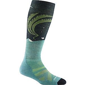 Darn Tough Vermont Aurora OTC Lightweight with Cushion Aqua LG (US 10-11.5)