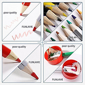 FUNLAVIE Colored Pencils 24 Coloring Pencils Premium Art Drawing Pencil for Adults Coloring Book