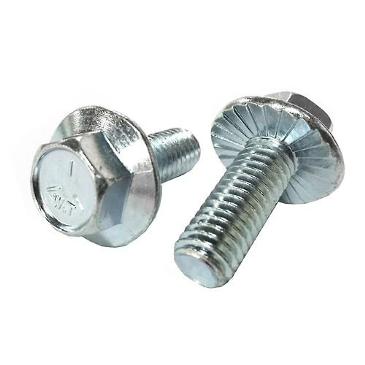 (22) 1/4-20x3/4 Grade 5 Hex Serrated Large Flange Screws Flange Bolts Zinc Clear