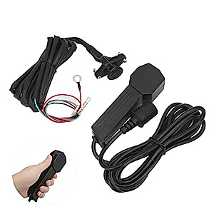 Winch Remote Controller, 12V Plastic Hand‑Held Winch Control Switch with 9ft Cable Electric Manual Waterproof for ATV UTV
