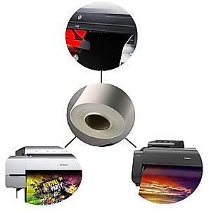 Tiger-Hoo Heavy-Duty Inkjet Canvas 17 inch x40ft Roll Waterproof and White Matte Finish Digital Printing 100 percent Polyester Inkjet Water-based Dye and Pigment Ink Jet Printing Printers