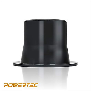 POWERTEC 70298 Dust Port Inlet Flange, 2.5-Inch OD Opening for Flexible Hose
