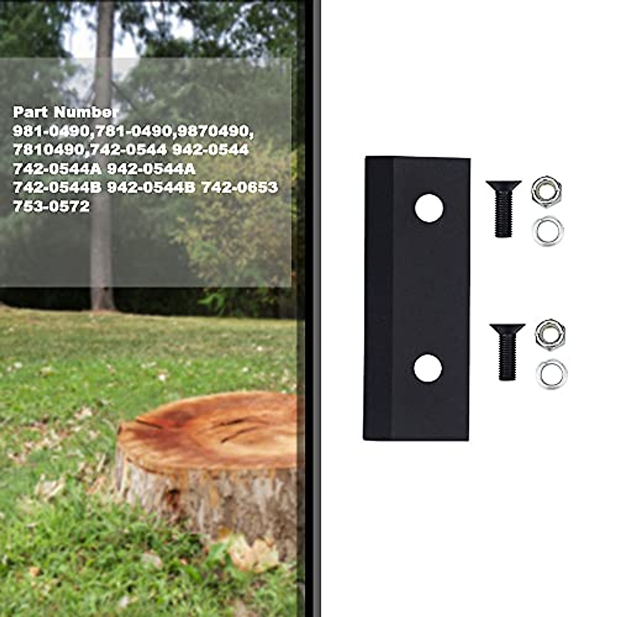 HandyTek 2 Pack 781-0490 & 981-0490 W/Fasteners Compatible with Troy-Bilt/MTD Craftsman Lawn Mower Fits 24A-030E799, 24A-060E711, 24A-060E766, CSV070, CSV206