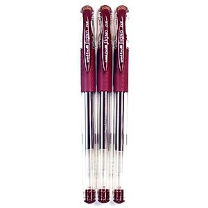 Uni Signo Gel Ballpoint Pen, Extra Fine 0.38mm, Bordeaux Black (UM151.60), 3 pens per Pack