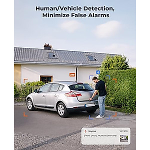 NAPCAT 4K PoE Security Camera System, F1.0 Color Night Vision, 130° Wide Angle, Spotlight, AI Detection, NVR with 2TB HDD, 4Pcs 8MP IP67 PoE IP Outdoor Wired Home Security Cameras (N2814)