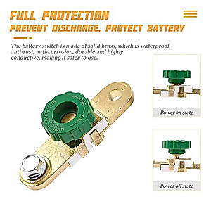 AICEL Car Side Post Battery Disconnect Switch, Side Terminal Battery Power Cut Off Switch for 3/8 Inch Electrical Equipment, Battery Master Switch Isolator for Car Boat Marine Truck