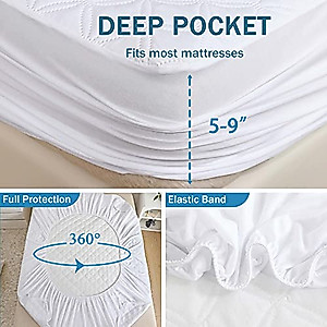 Waterproof Baby Crib Mattress Protector - 2 Pack Fitted Mattress Covers (5" to 9" Depth) - Breathable, Hypoallergenic, Skin-Friendly, Soft, Noiseless - Mattress Pad for Toddler Bed (52''x28'')