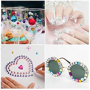 Rhinestone Stickers Self-Adhesive, 1141Pcs Gems for Crafts Bling Jewel Crystal Stickers for DIY Craft Nail Body Makeup Festival