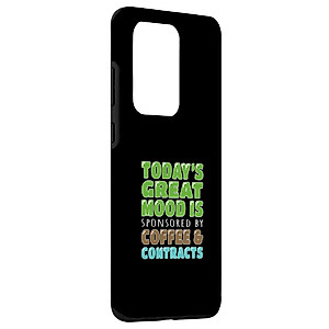 Galaxy S20 Ultra Coffee & Contracs Realtor Real Estate Agent Case