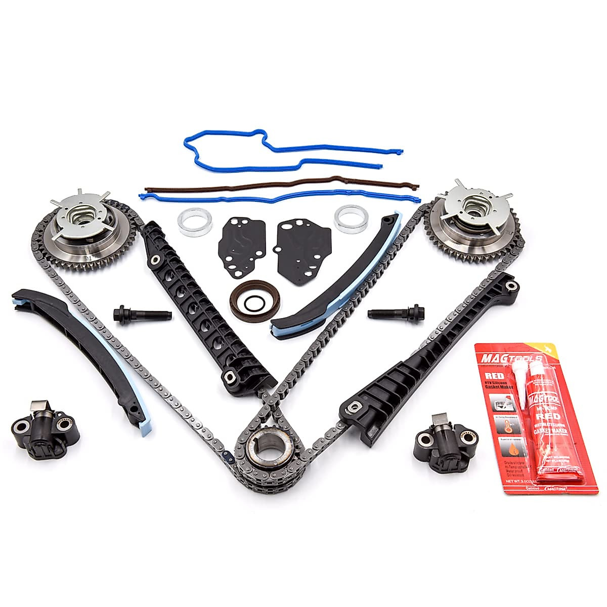 NMN Precision Camshaft Timing Chain Kit 3R2Z-6A257-DA Compatible with Ford & Lincoln Vehicles - 5.4L 24 Valve Triton Expedition, F-150, F-250, F-350 Super Duty, Mark LT, Navigator, FT54XLB06