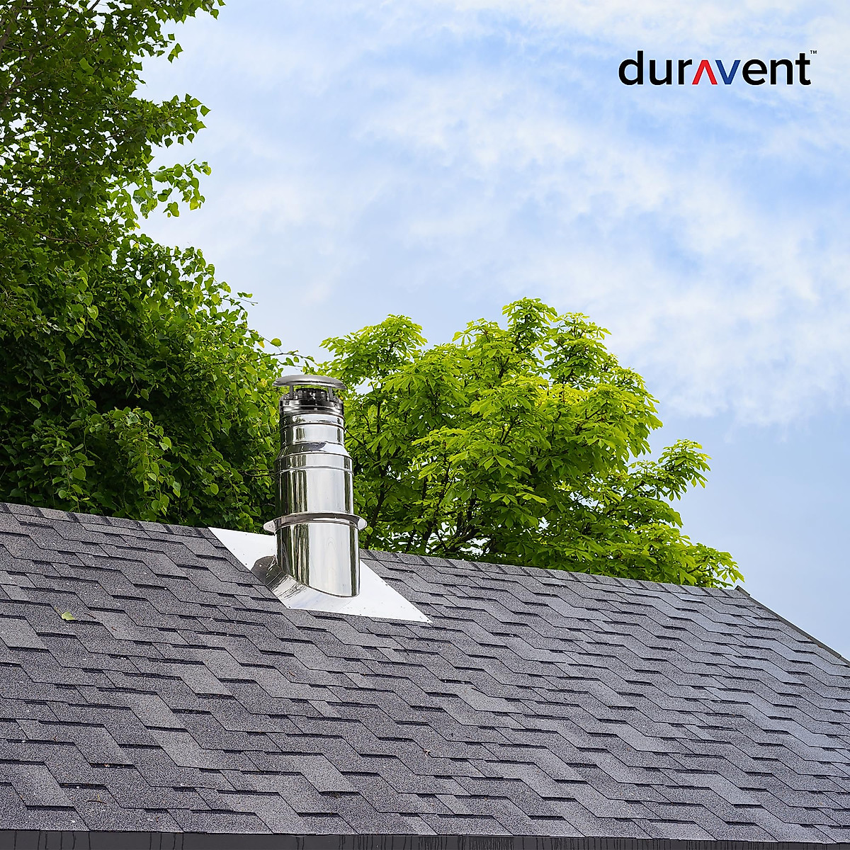 DuraVent DuraPlus 15 Inch Triple Wall Stainless Steel Round Chimney Cap with Removable Screws and Spark Arrestor Screen, Silver