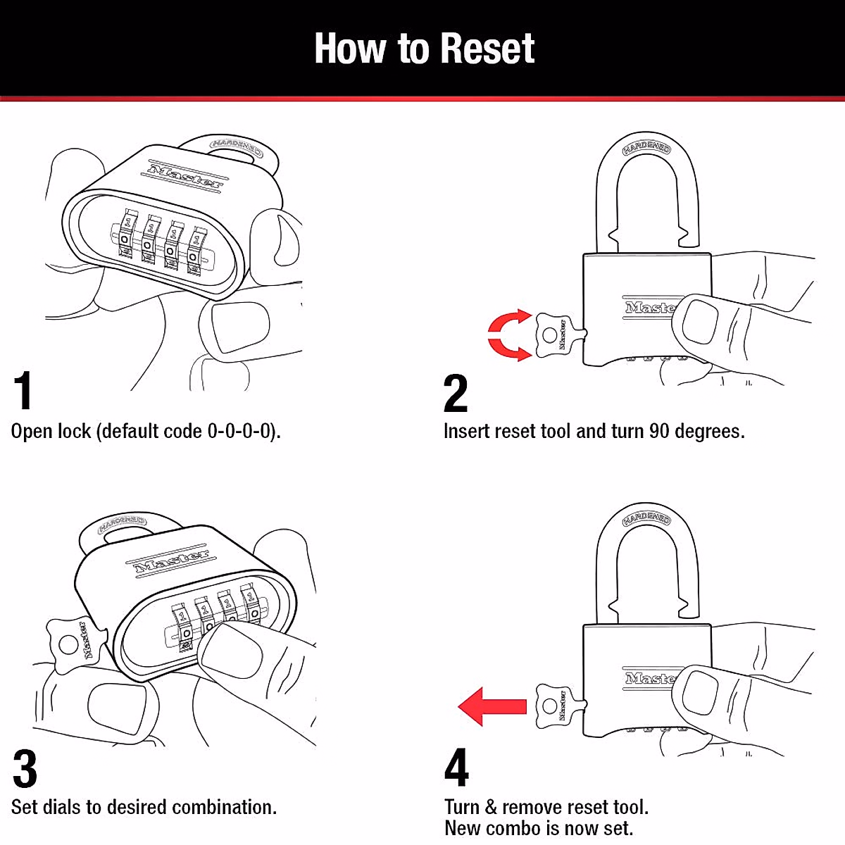 Master Lock 175 Set Your Own Combination Padlock, Brass Finish