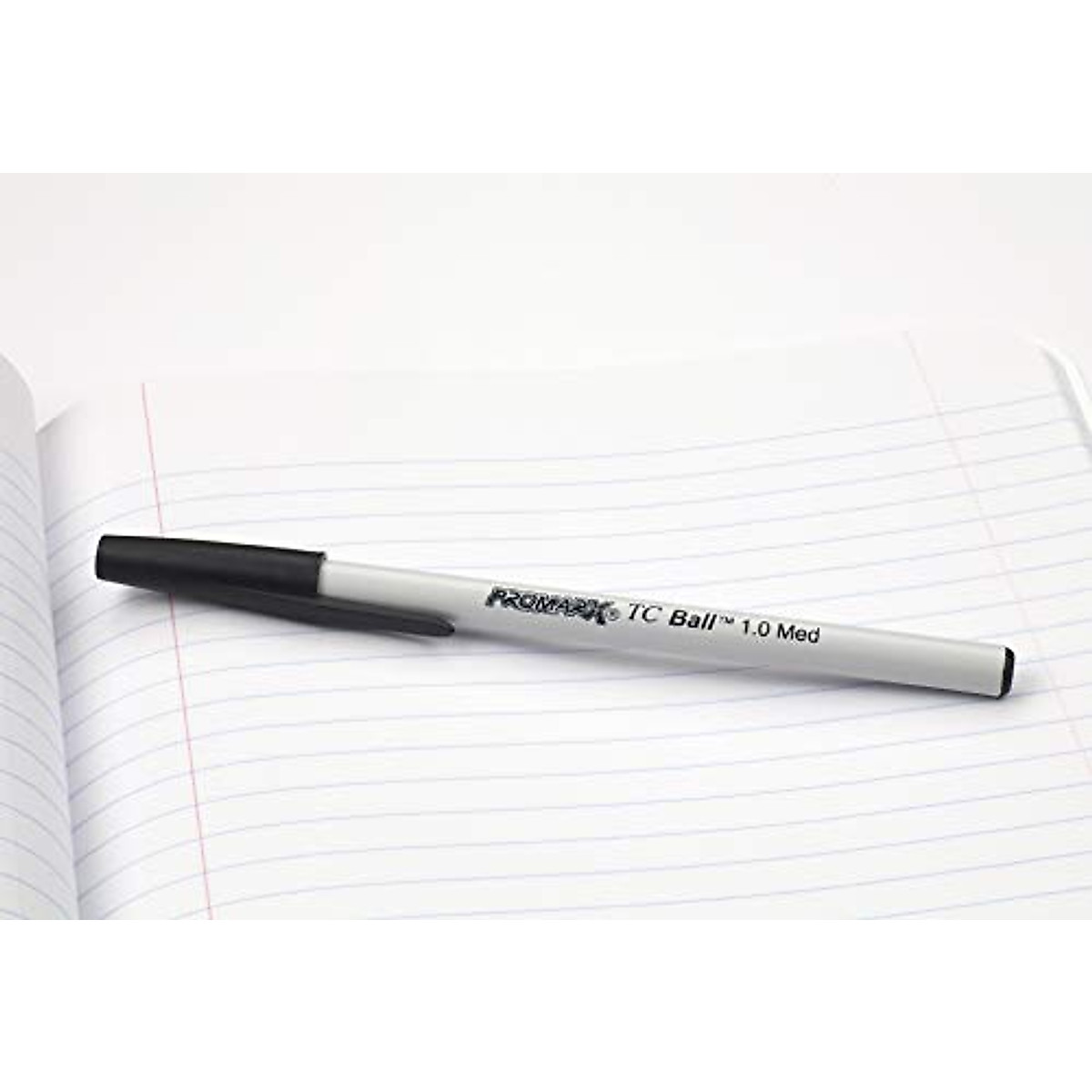 Kittrich Corporation Promarx TC Ball Premium Medium Ballpoint Stick Pens, 1.0 mm, Black Ink, 12 count