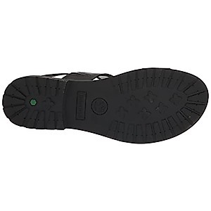 Timberland Women's Chicago Riverside Backstrap Sandal, Black Full-Grain, 8