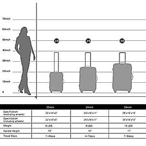 Merax Luggage Sets 3 Piece Suitcase Set 20/24/28,Carry on Luggage Airline Approved,Hard Case with Spinner Wheels,Pink