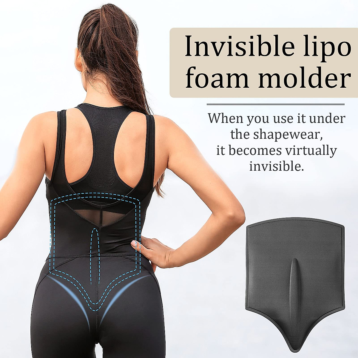 4 Pieces BBL Lumbar Molder Back Compression Board Foam Lipo Lumbar Molder Flatting AB Board Supplies for Lumbar and Abdomen