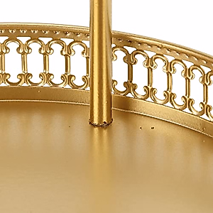 2 Tiered Tray Stand Dessert Cake Serving Holder Stand Fruit Rack with Handle, Food Presentation Serving Tray Decor for Kitchen, Living Room