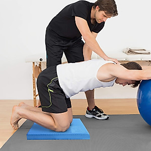 XL Foam Balance Pad | FREE Stretching Strap & BONUS eBook | Extra Large Balance Pads for Physical Therapy Rehab & Ankle Recovery, Lower Back/Knee Pain | X Large Wobble Board Cushion for Strength