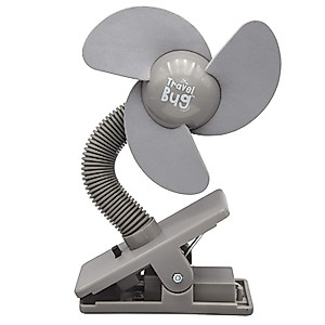 Travel Bug Baby & Toddler Clip On Stroller Fan, Soft Blades and Lightweight
