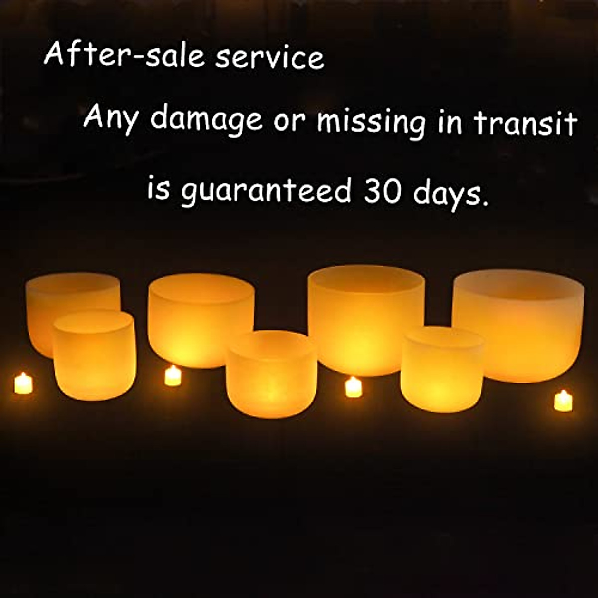 KVKA 7-12 inch Crystal Singing Bowls Set of 7 pcs Quartz Frosted Singing Bowls For Sound Healing with 2 PCS Travel Carry Case Bag (7-12inch, Random frequency)