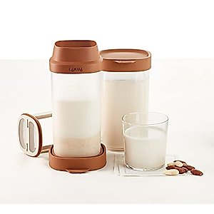 Lekue Nut, Almond Milk & Grain Milk Maker, 1 quart, Brown