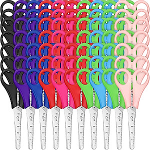 200 Pack Scissors 5 Inch Blunt Kid Scissors Tip Kids Safety Scissors Stainless Steel Paper Scissors with Comfort-Grip Handles Pack of Scissors for School and Craft Projects