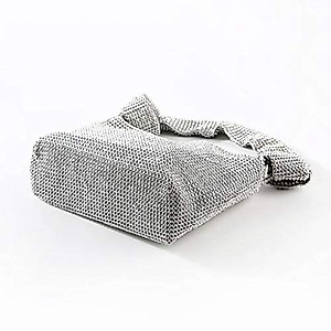 Harlotte Shiny Rhinestone Women Tote Handbag Shoulder Bag Fashion Handle Satchel Purse - Gold