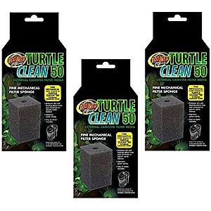 Zoo Med (3 Pack) Turtle Clean 50 and 70 External Canister Filters Fine Mechanical Sponges