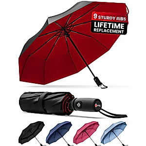 Repel Umbrella Windproof Travel Umbrella - Wind Resistant, Small - Compact, Light, Automatic, Strong Steel Shaft, Mini, Folding and Portable - Backpack, Car, Purse Umbrellas for Rain - Men and Women
