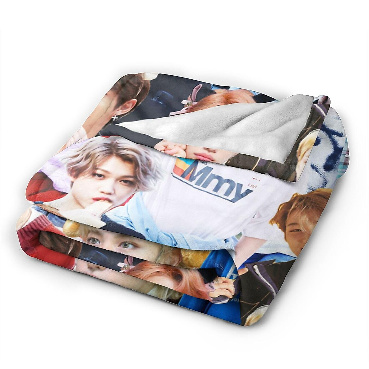 Blanket Stray Kids Lee Felix Soft and Comfortable Wool Fleece Throw Blankets for Sofa Office car Camping Yoga Travel Home Decoration Cozy Plush Beach Blanket Gift…