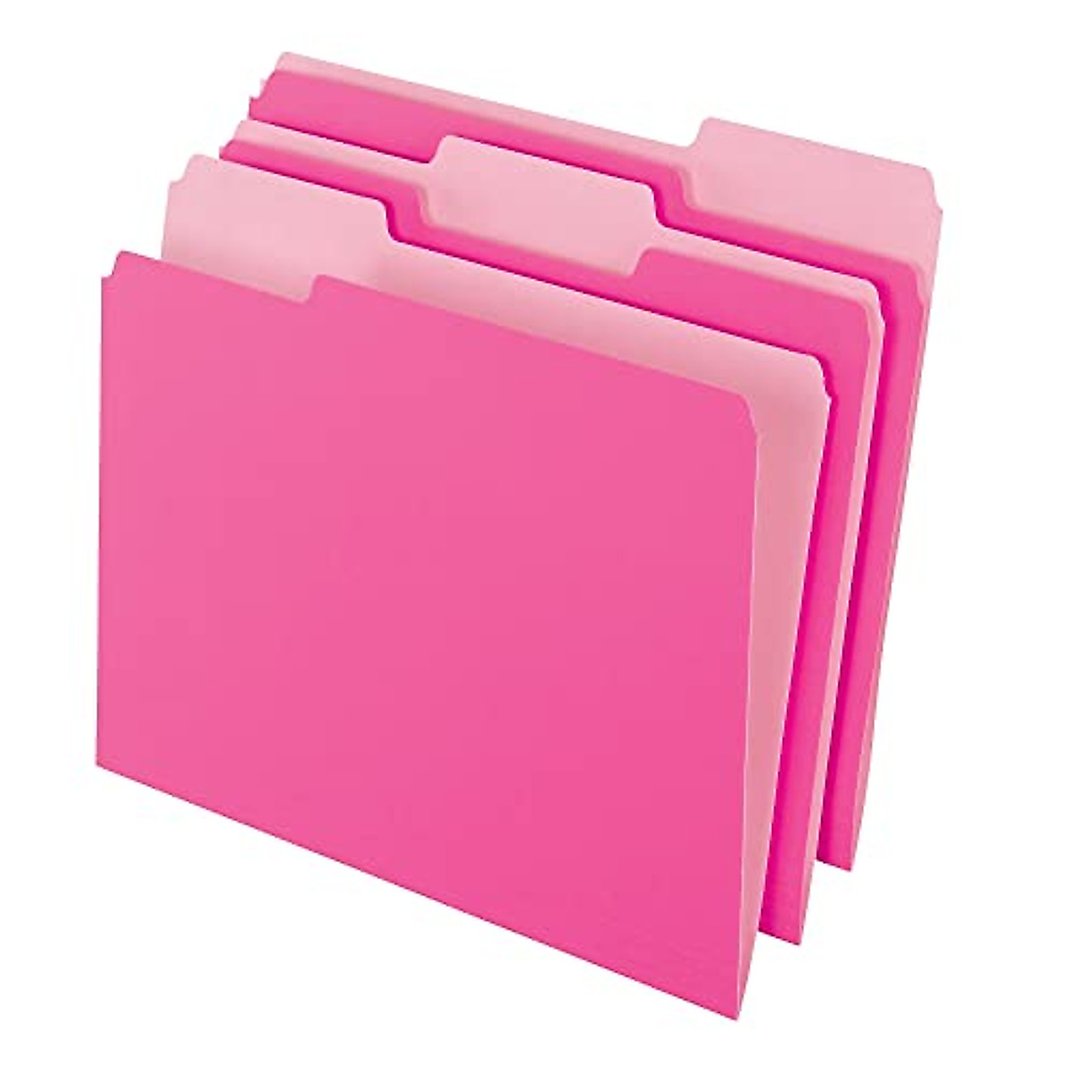 Office Depot Two-Tone Color File Folders, 1/3 Tab Cut, Letter Size, Pink, Box Of 100, OD152 1/3 PIN