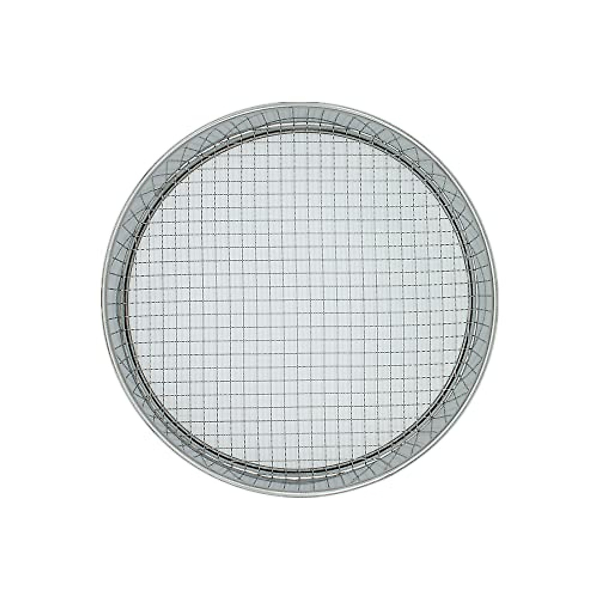 LucaSng Sifter Compost Sifter Screen, Large Soil Sieve for Garden silver CD402