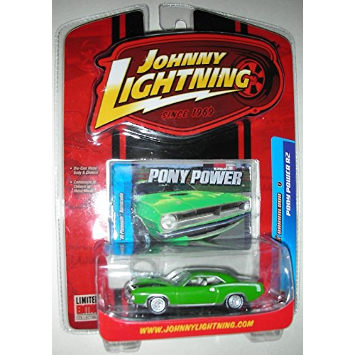 1970 Green Plymouth Barracuda Pony Power R2 Johnny Lightning 1:64 scale .HN#GG_634T6344 G134548TY12209