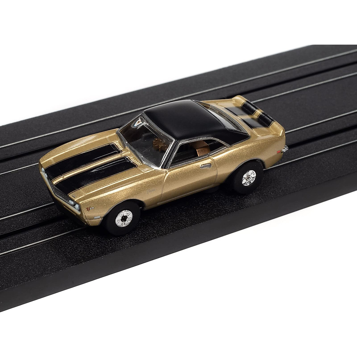 Auto World Thunderjet Cars N Coffee 1968 Chevrolet Camaro Z28 (Gold) HO Scale Slot Car