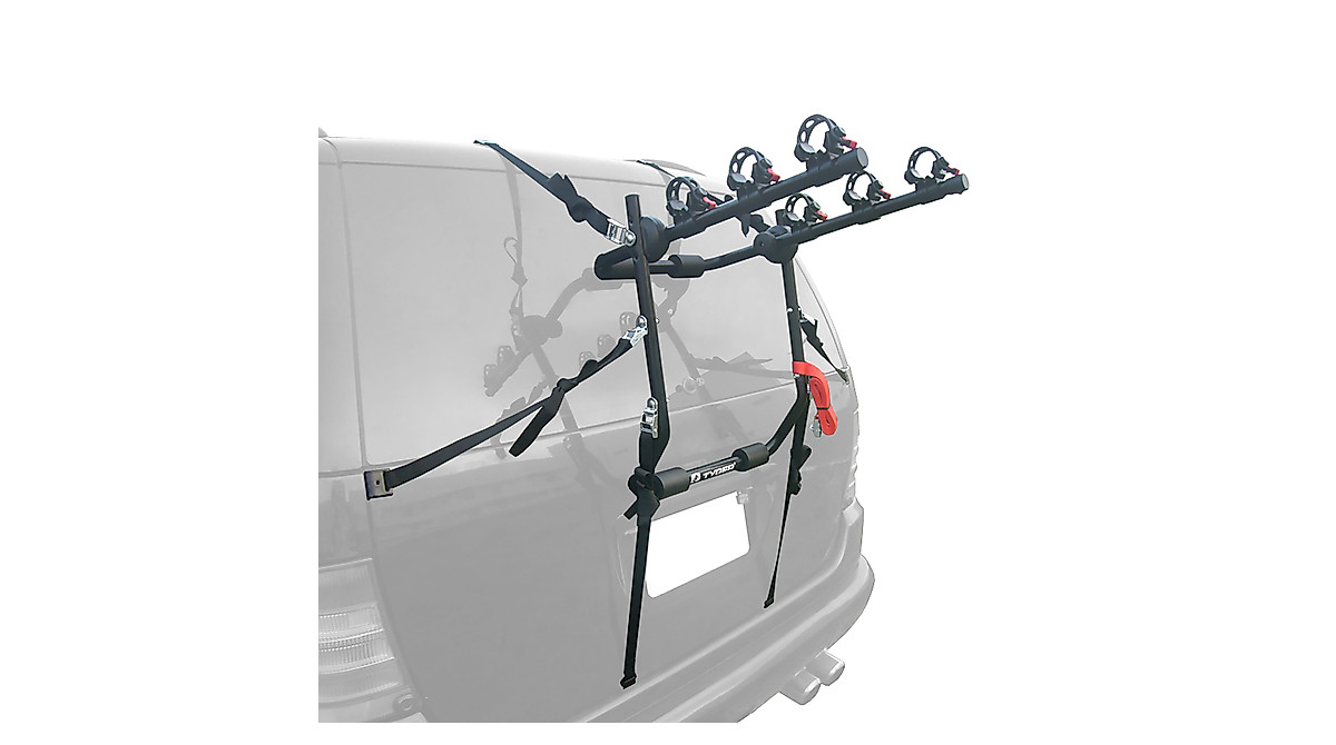 Tyger Auto Deluxe 3-Bike Trunk Mount Rack for Sedans & SUVs
